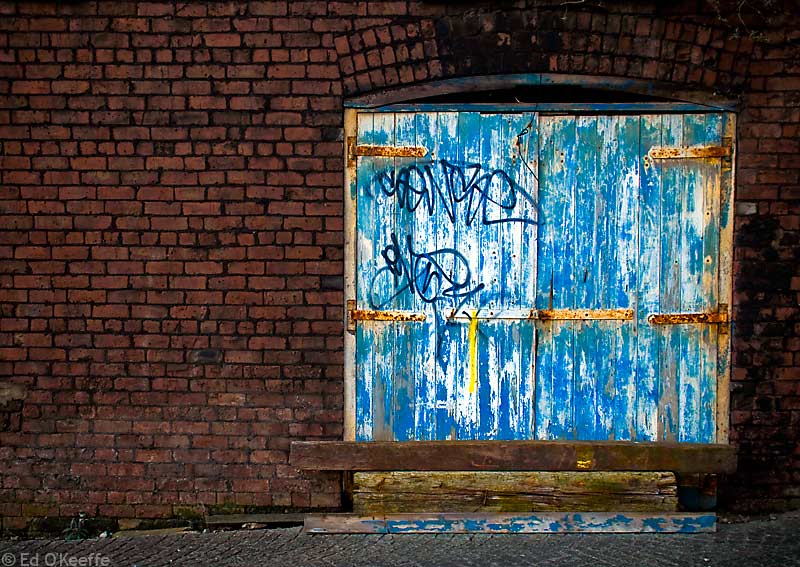 gritty blue door - Panda's House