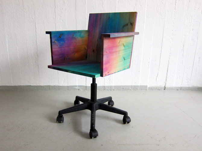 Rainbow Wooden Chairs - Panda's House